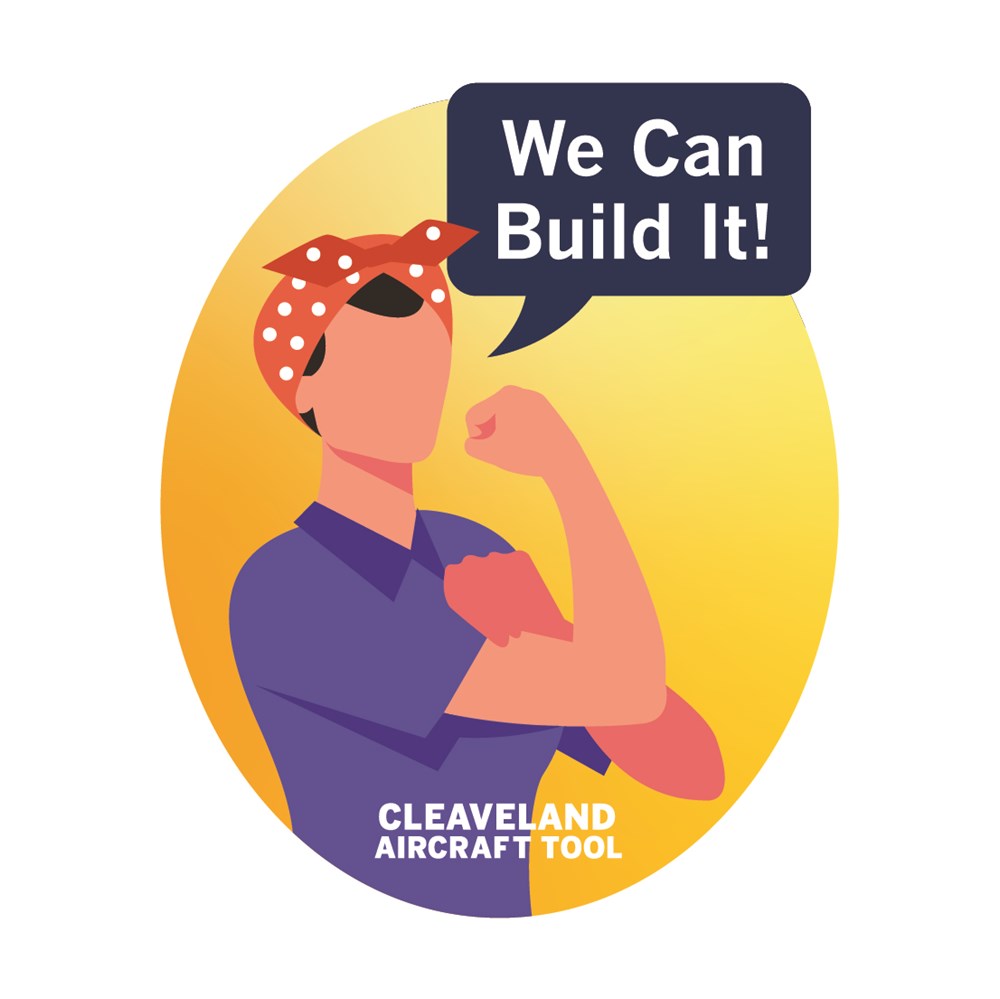 Rosie the Riveter Sticker – Cleaveland Aircraft Tool