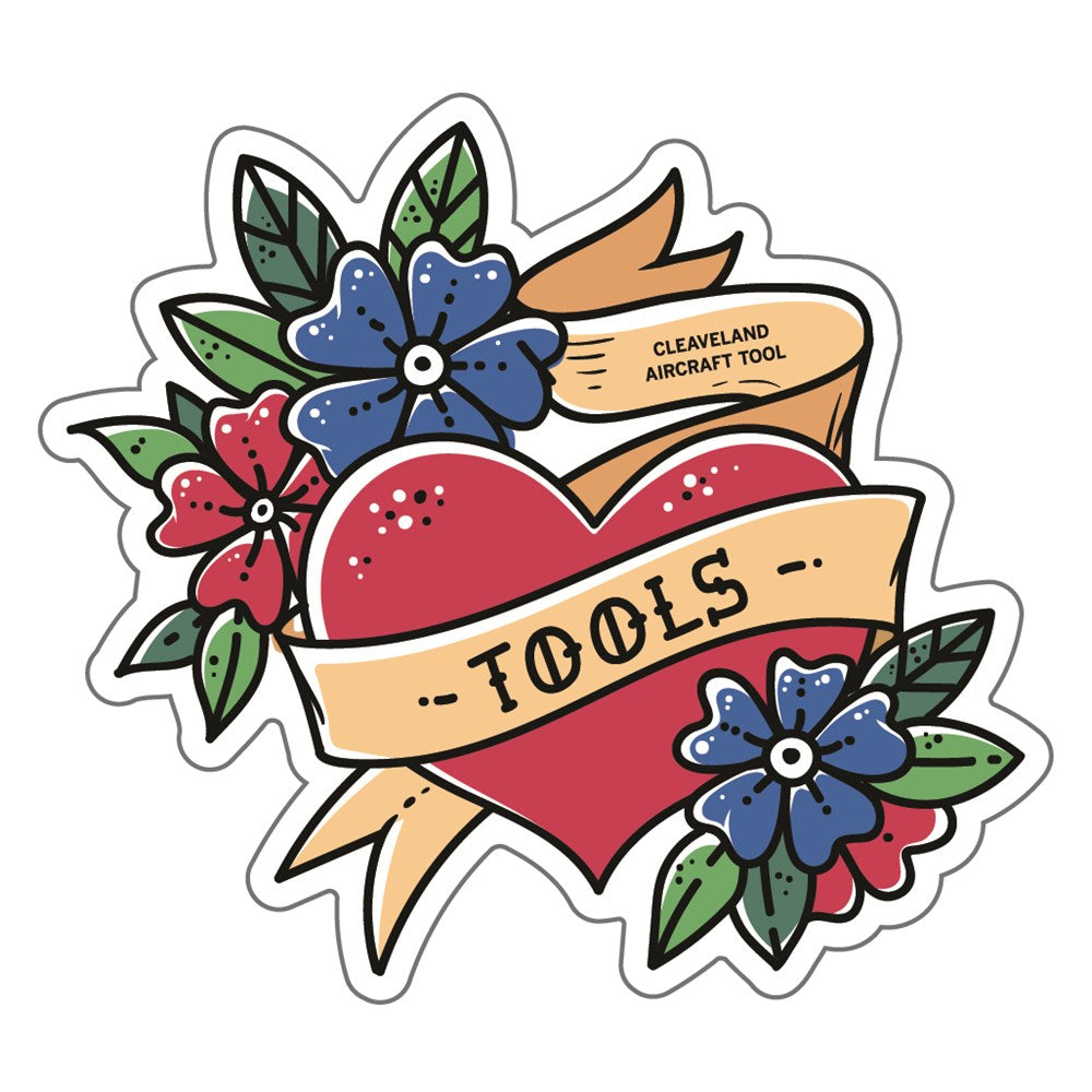 Tools Heart Tattoo Sticker – Cleaveland Aircraft Tool